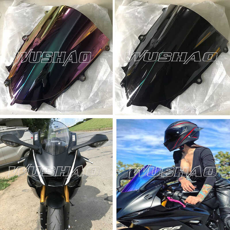 Motorcycle Double Bubble Windshield Windscreen Screen Para 2017 2018 ...