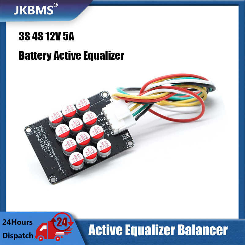 4S 12V 3S 5A Battery Active Equalizer BMS Balancer Lipo Li-Ion LFP Lifepo4 Lithium Battery ...