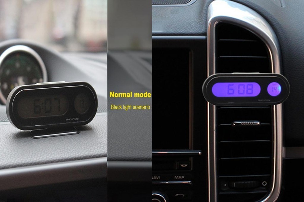 High-precision Car Temperature Monitor Electronic Clock Thermometer for ...