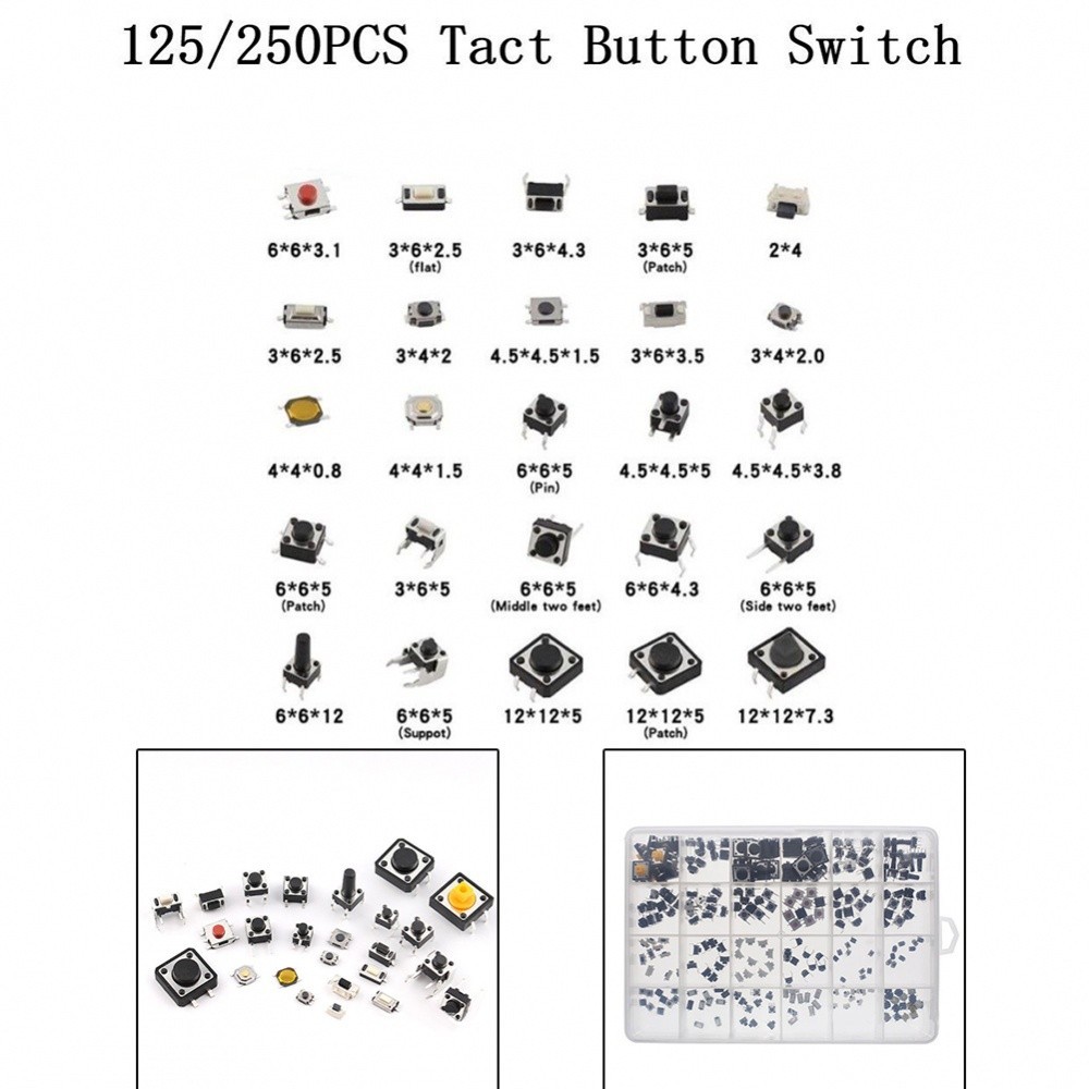 New Arrival~Tact Switch Simple Operation Switch Tact Assortment Tactile ...