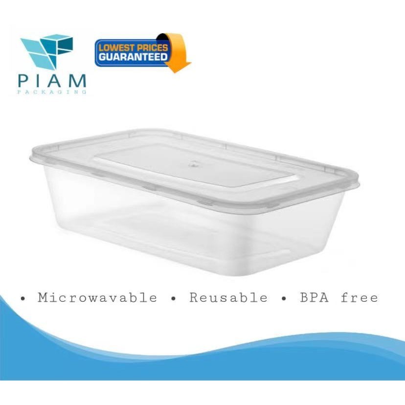 ⭐ ∆ PIAM COD 10 PCS. MICROWAVEABLE PLASTIC CONTAINER 500ML, 650ML ...