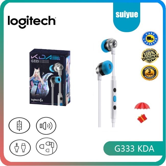 Logitech G333 KDA limited edition 3.5mm gaming headset with USB ...