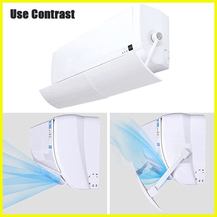 ⭐ Universal Aircon Wind Deflector Adjustable Air Conditioner Windshield ...