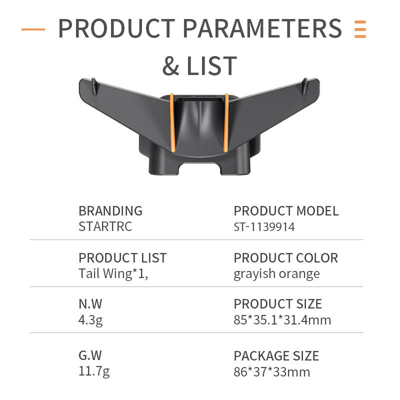 STARTRC For DJI Avata 2 Flight Tail Wing Fixed Battery Battery Anti ...