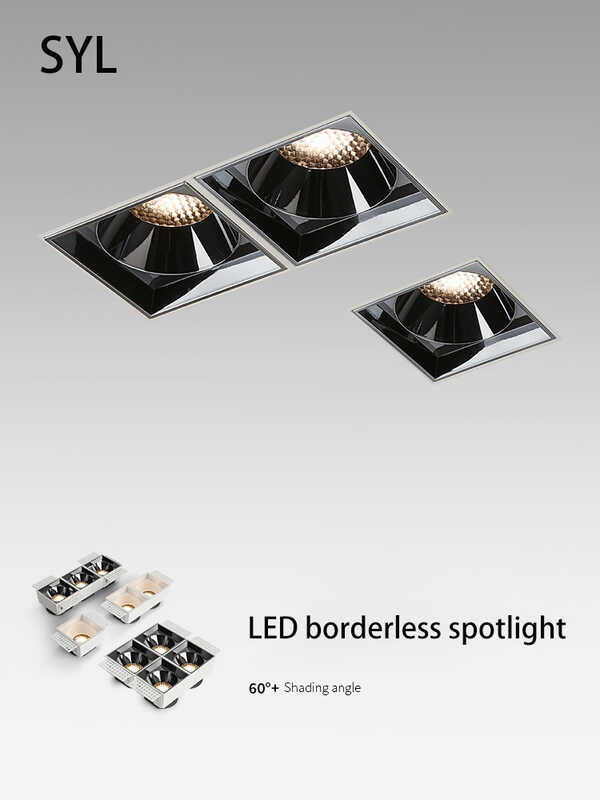 Borderless Spotlights Led COB Spot Square Rectangular Grille Lamp ...