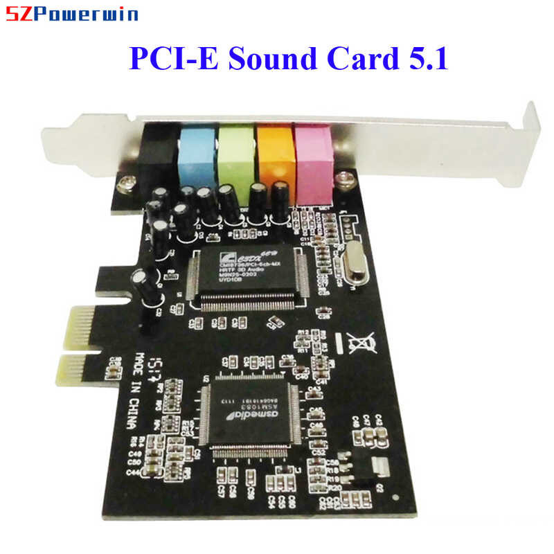 Pci-E Sound Powerwin Card 5.1 Desktop Computer Built-In Independent ...