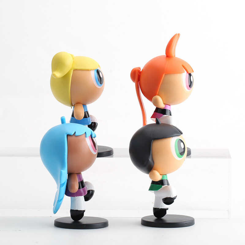 3 4Pcs/Set Ang Powerpuff Girls Blossom Bubbles Buttercup Model Anime ...