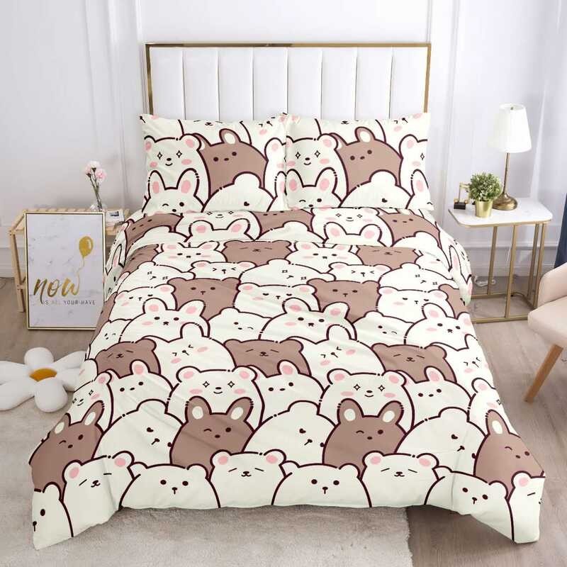 2 Pillows may makintab na kama Comforter Cute Character disenyo ...