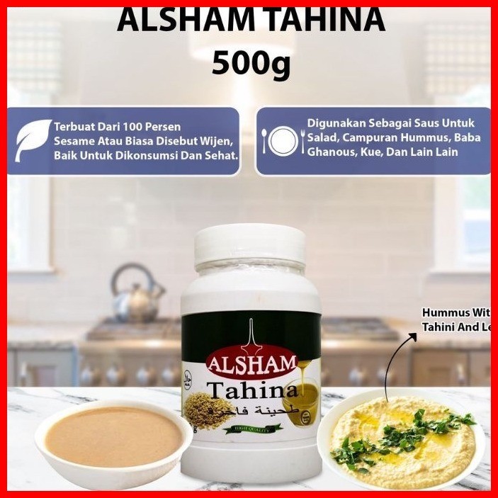 ஐ Tahina Alsham 500gram Imported Arabic Saudi Al Sham Tahini Middle ...