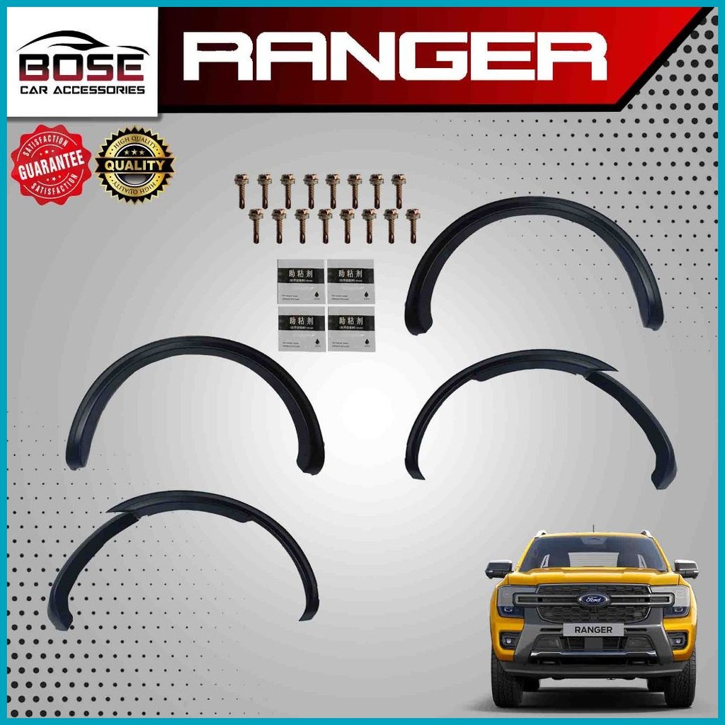 ☪ ∈ ⊙ Fender Flare for Ford Ranger 2012 - 2022 / 2023 Slim Type Fender ...
