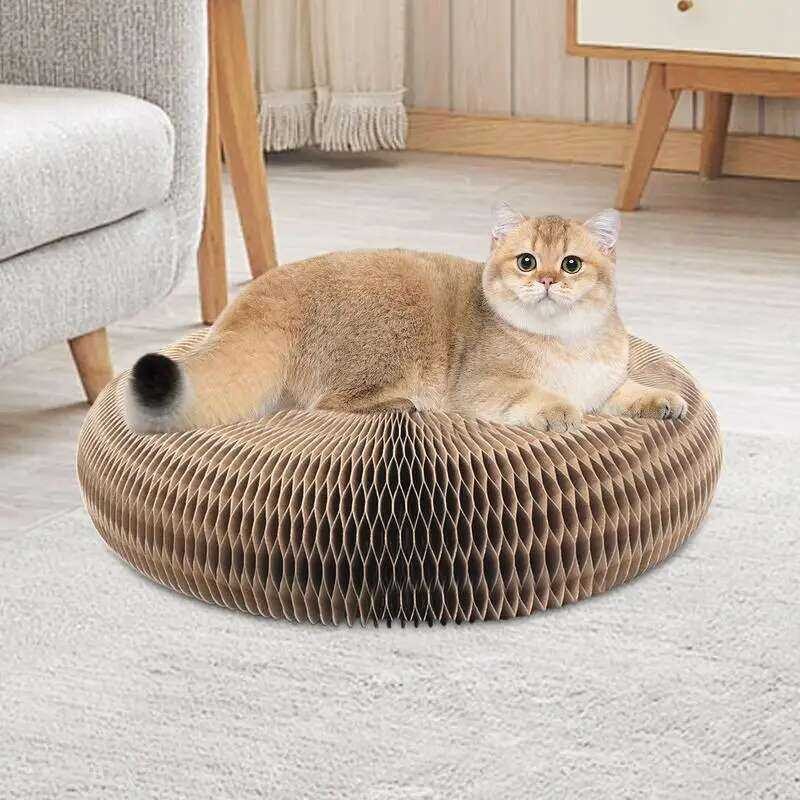 Xj Scratching Board Creative Scratcher Ramp Transformable Cat Accordion ...