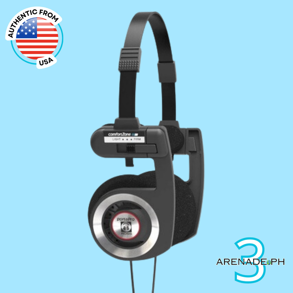 KOSS Porta Pro Black On Ear Headphones with Carrying Case | Shopee ...