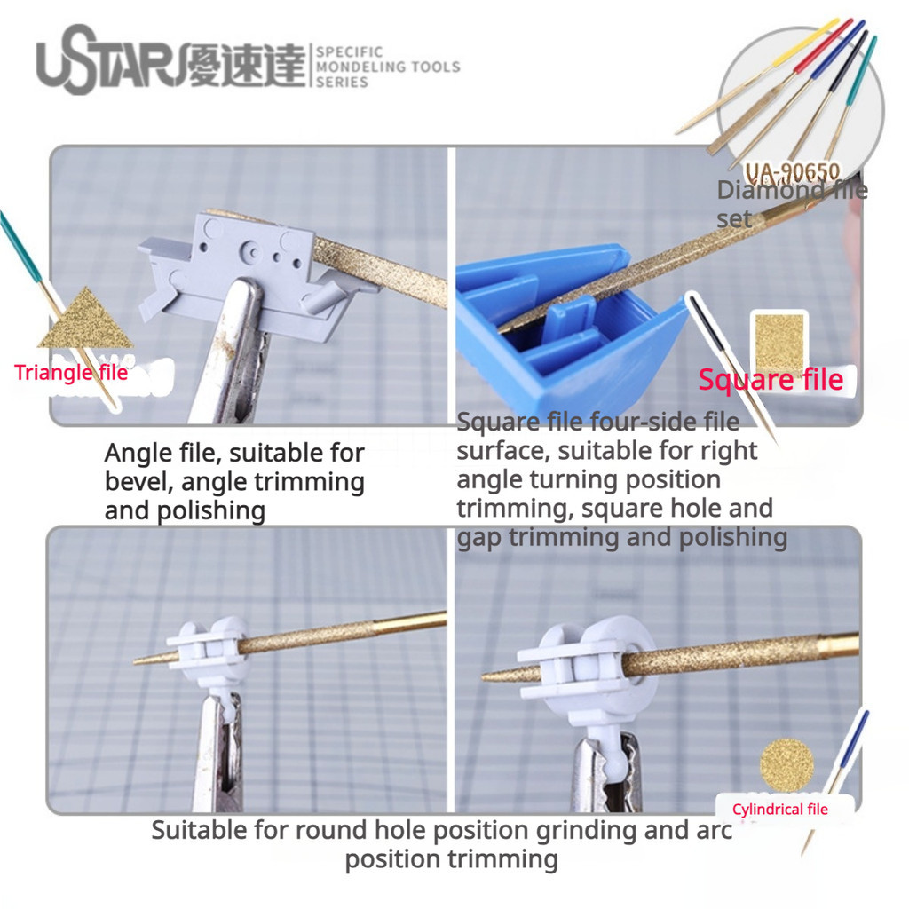 #180 #240 Cylindrical Carborundum Grinding File Kit for Gundam Gunpla ...