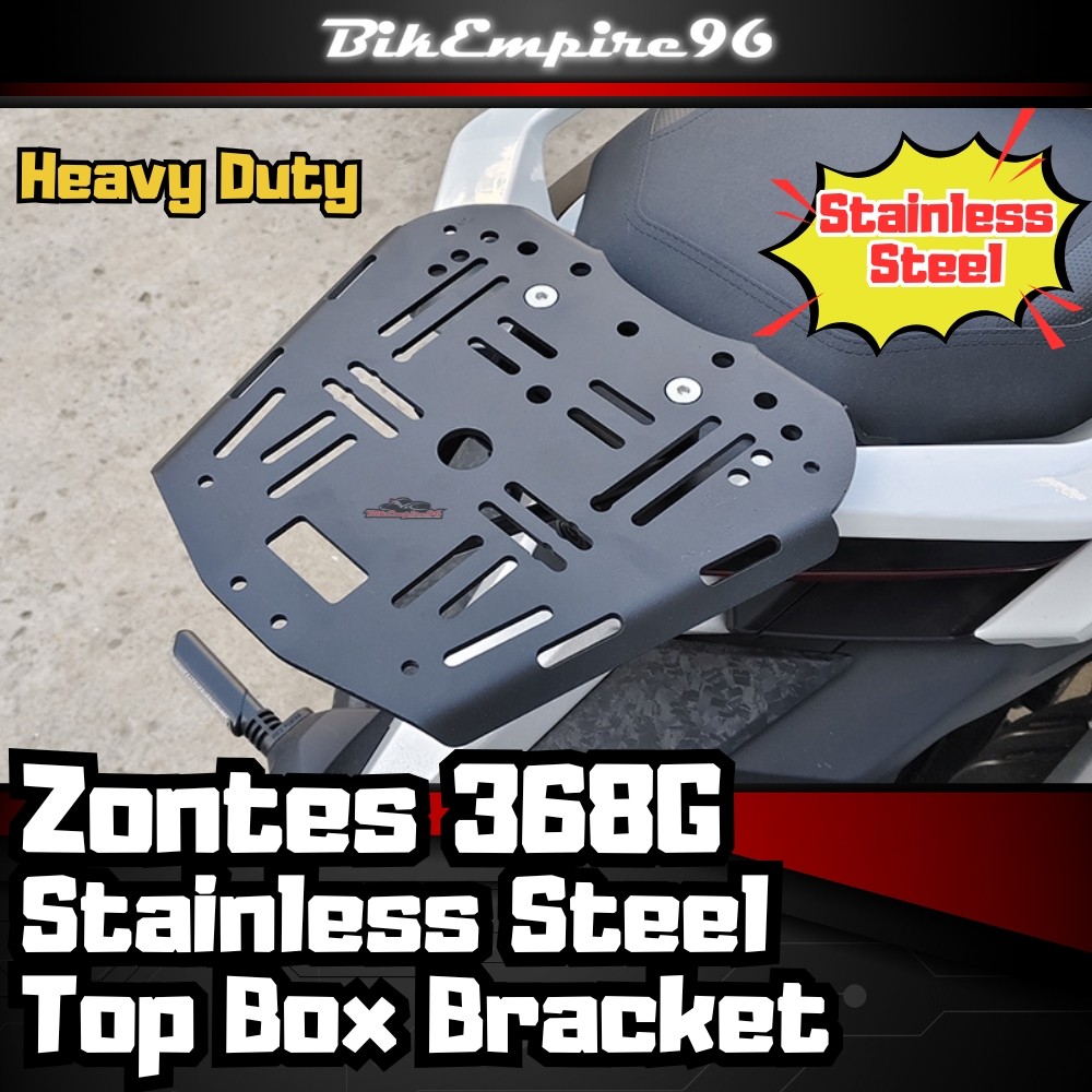 Zontes 368G Top Box Bracket Stainless Steel Heavy Duty More Stabilize ...