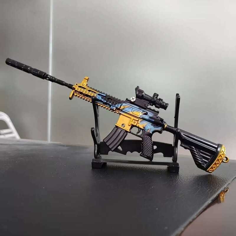 20cm Alloy Rifle Model AWM M4A1 Pistol Gun Figures Keychain Toy ...