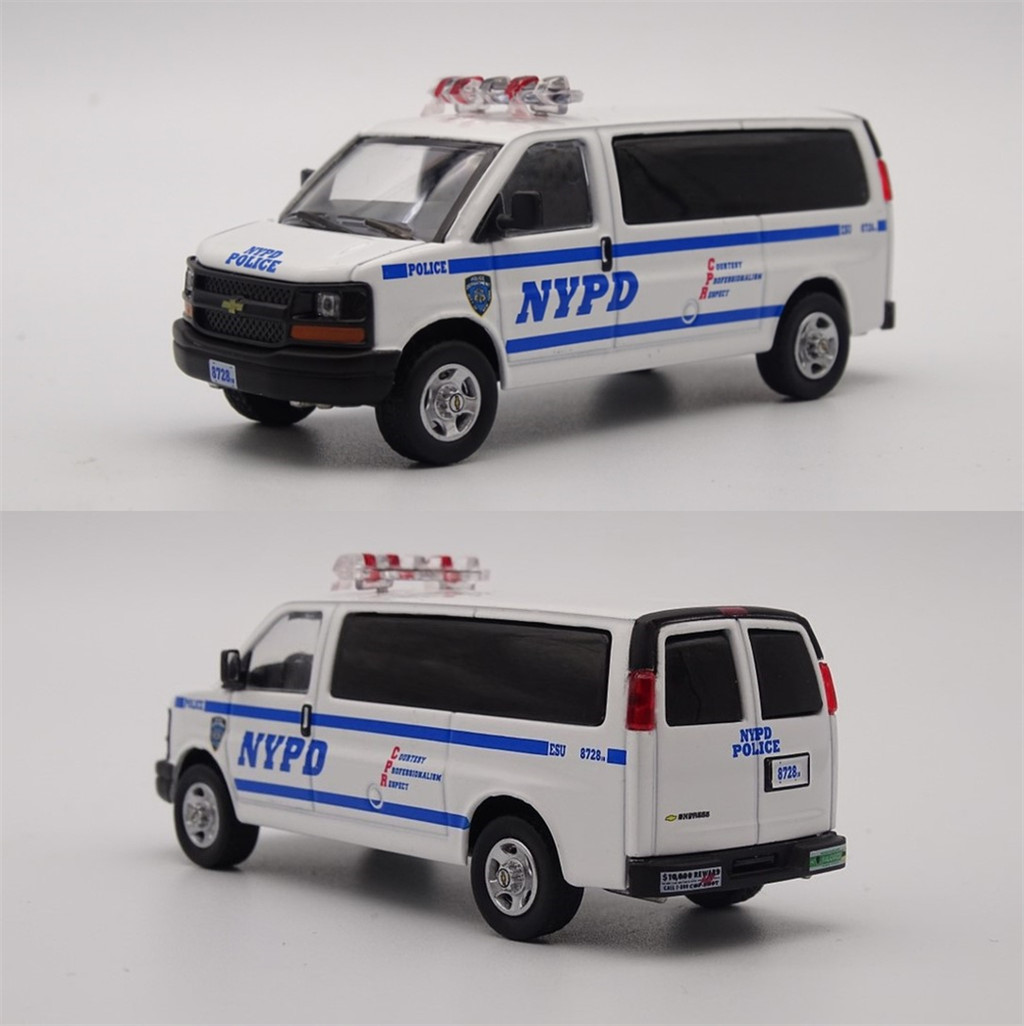 596model 1: 64 Alloy Chevrolet Express VAN NYPD GULF Cola DHL | Shopee ...