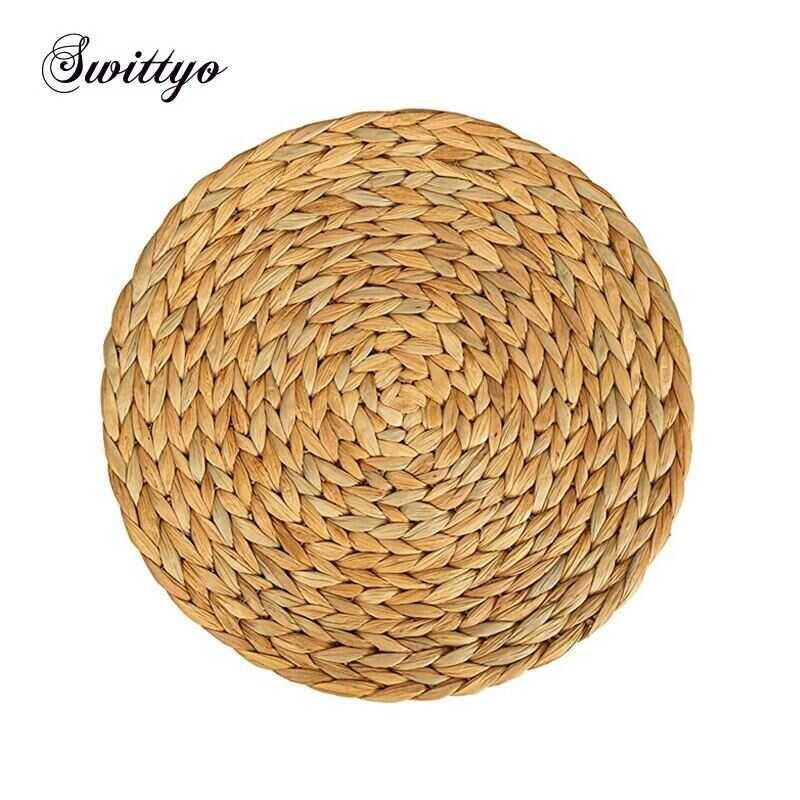 4 Isang Set Wheel Woven Meal Para Talahanayan Pagkain, Willows, Natural ...
