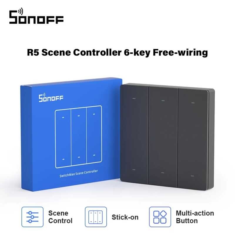 SONOFF R5 Switchman Scene Controller Smart Switches Battery Free-Wiring ...