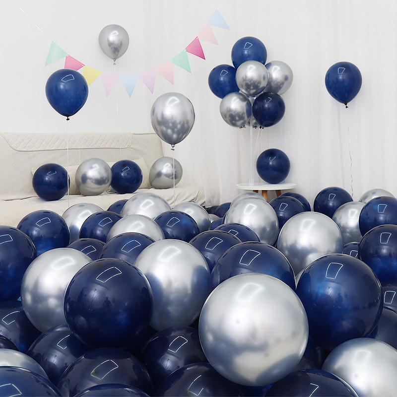 Blue Balloons For Birthday Party Set Decoration Congratulations ...