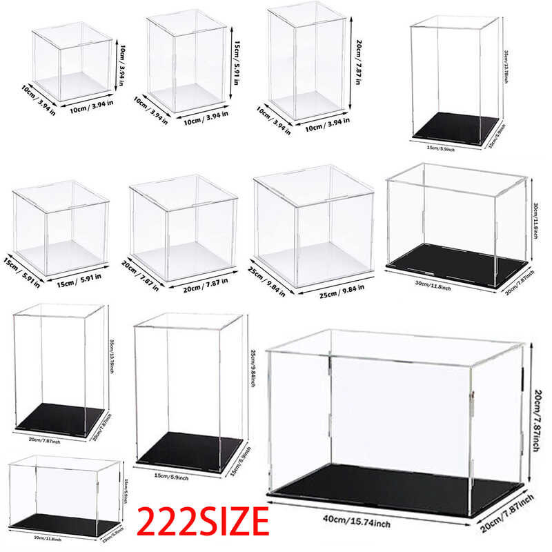 222 Size Acrylic Display Case For Collectibles Assemble Clear Acrylic ...