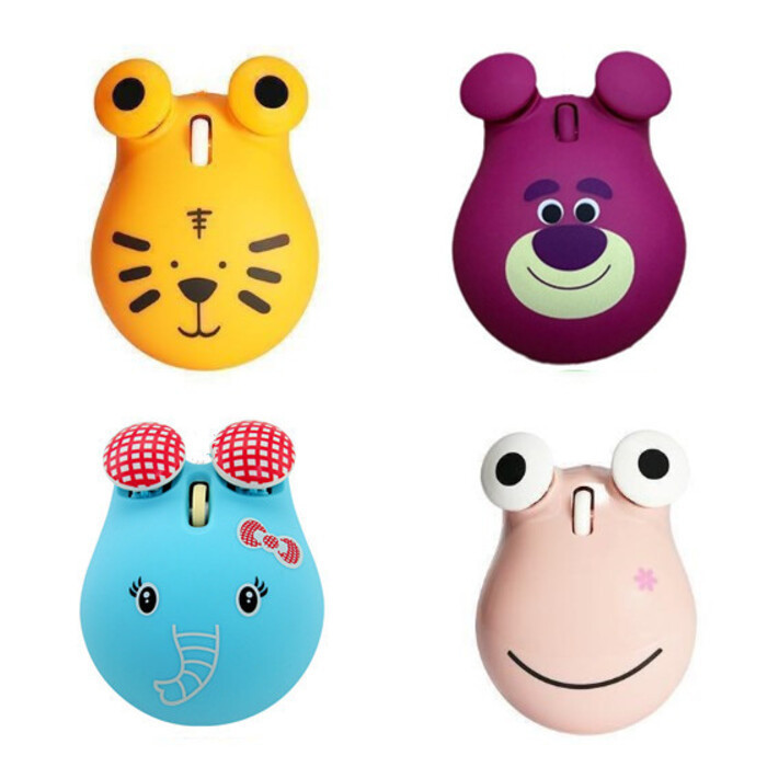 Kawaii Creative Anime Wireless Wired Mouse Design 3D Kids Battery ...
