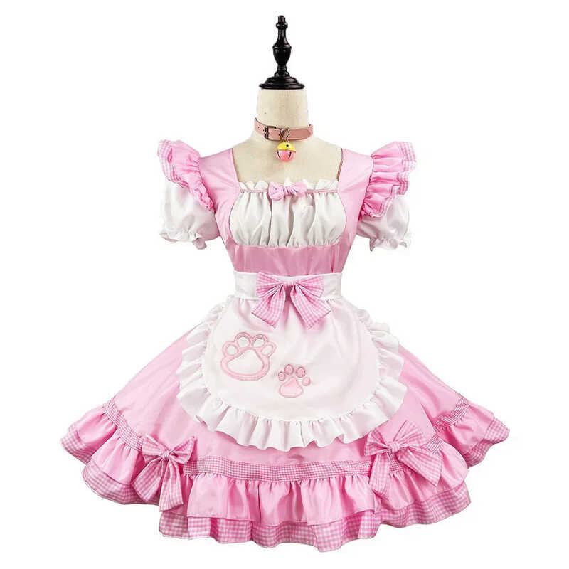Lolita Black Cute Cat Maid Dress Cosplay Cat Girl Maid Dress Suit For ...
