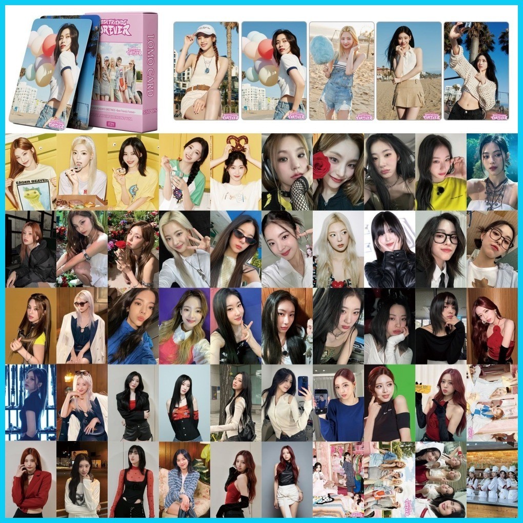 ♀ 55Pcs/Box ITZY Photocards RINGO LOMO Card Album LOMO Card Postcard ...