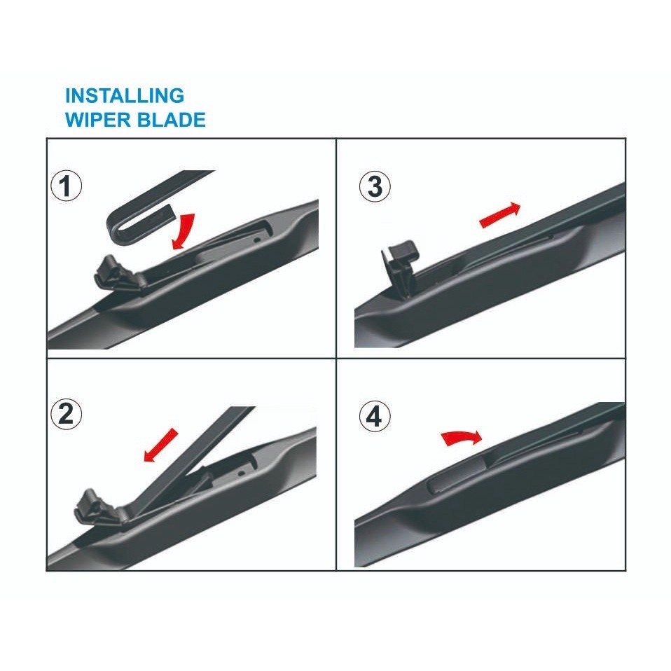 Hybrid Toyota INNOVA Wiper Blade 16+26 Set/Pair Front JAPAN Quality for ...