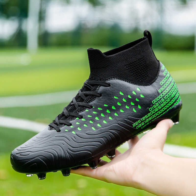 Top High Football Shoes, New Long And Short Studs, Black Classic ...