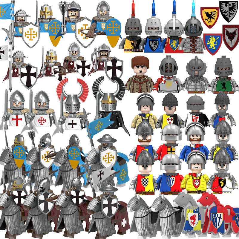 Military Building Blocks Medieval Solider Figures Knights Jerusalem ...
