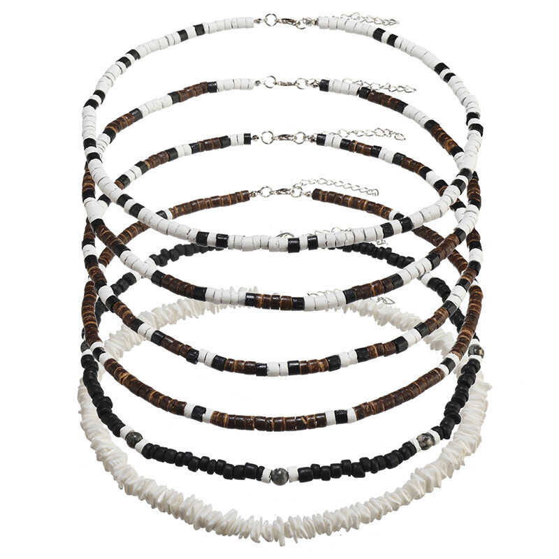 Trendy natural na kalungkutan ng coconut shell necklace ethnic style ...