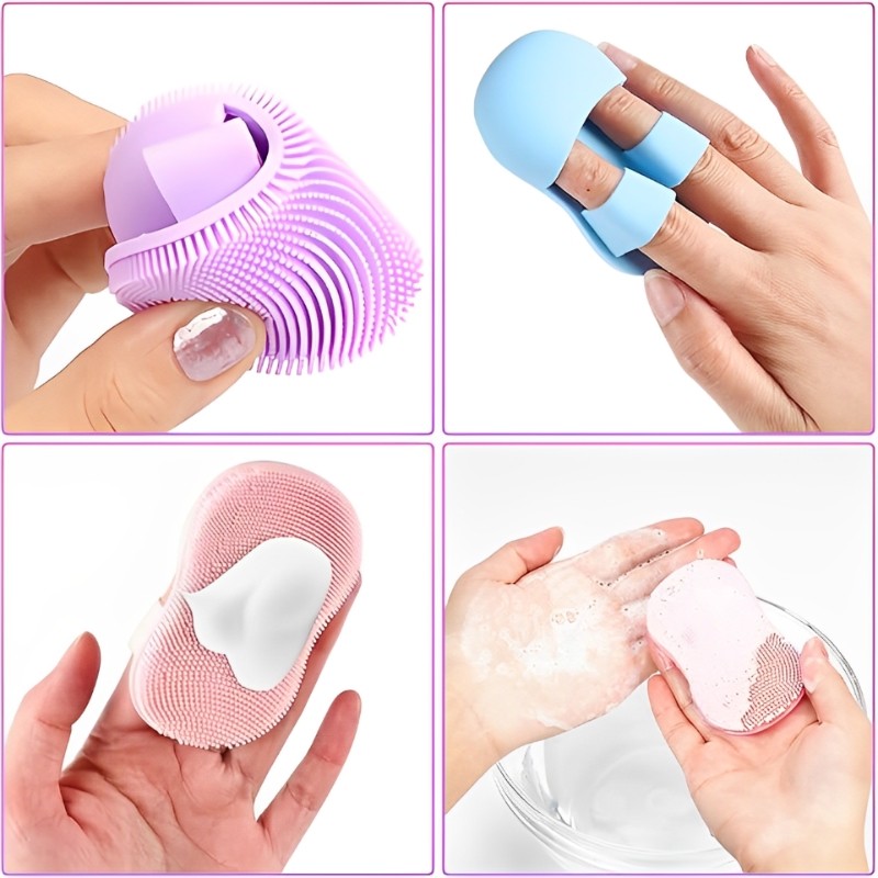 Facial Cleaning Brush Finger Mini Silicone Brush Pore Cleaning Face ...