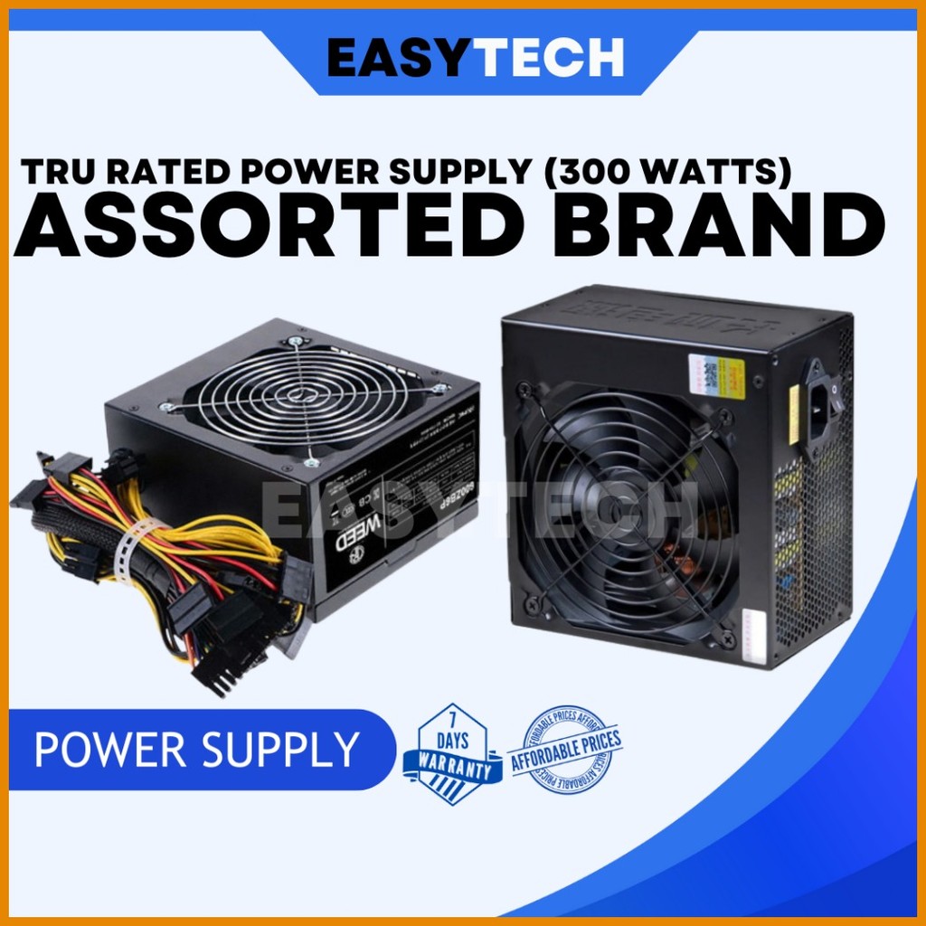 ☁ ┗ ♒ EASYTECH | True Rated PSU 300/350 Watts Assorted Brand Power ...