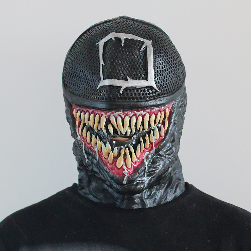 Avengers Venom Latex Mask Marvel Cosplay Headgear Red Spider-Man Movie ...
