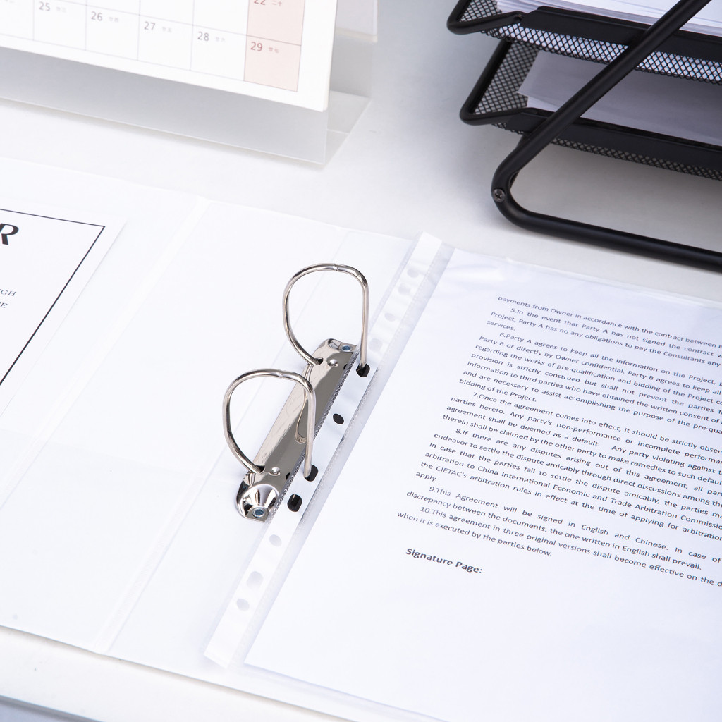 Deli E5616N A4 Ring Binder Document Paper Clip File Binder Ring ...