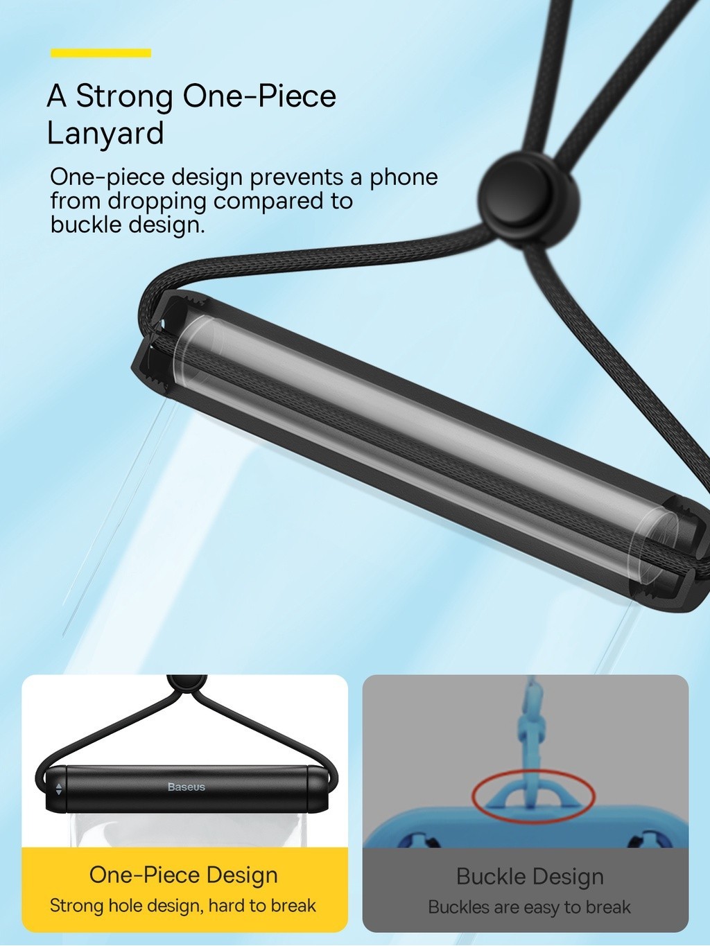 Baseus Slide-Cover Waterproof Bag For Up To 7.2 Inch Waterproof Phone ...