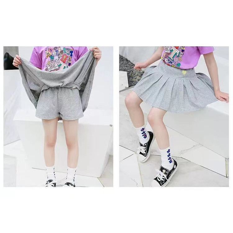 Girls Pleated Skirt Children's Summer Student JK Uniform Short Pleat ...