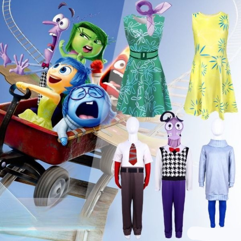 Inside Out 2 Cosplay Costume Dress Jumpsuit For Anime Character Fans ...