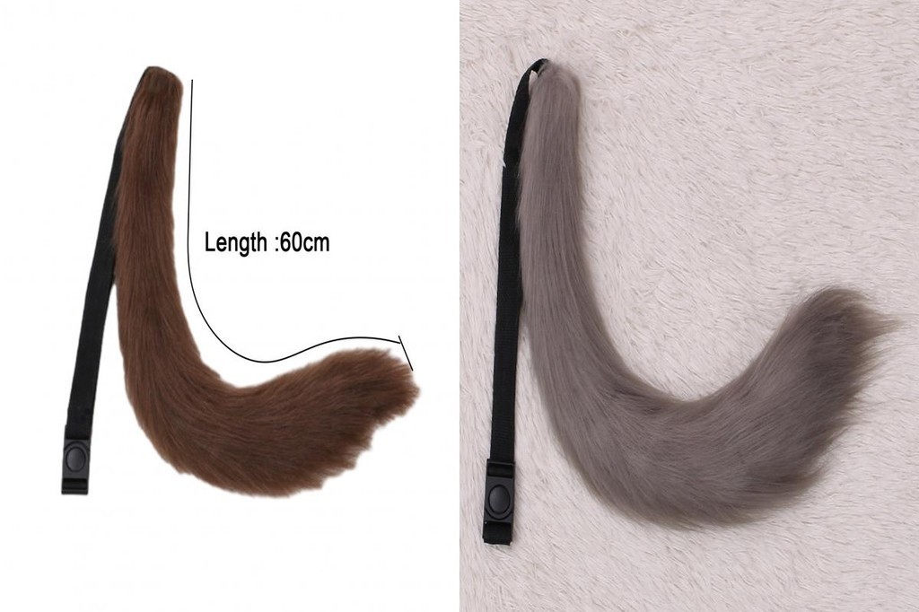 Fake Fox Tail Fake Cat Tail Soft Plush Fox Tail for Cosplay Adjustable ...
