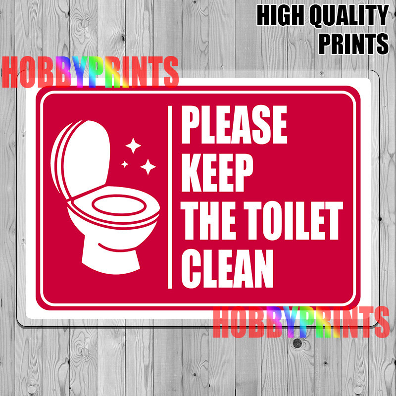 ∈ Laminated Signages Please Keep Toilet Clean Sign | Shopee Philippines