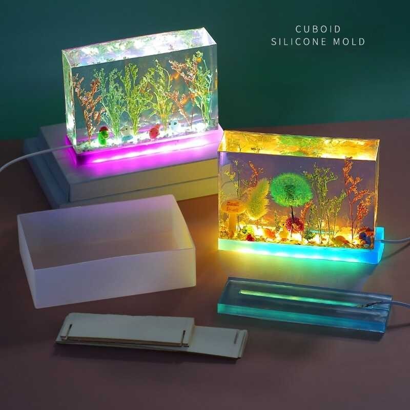 Crystal Drop Glue DIY Dried Flower Cube Ornament Specimen Base Square ...