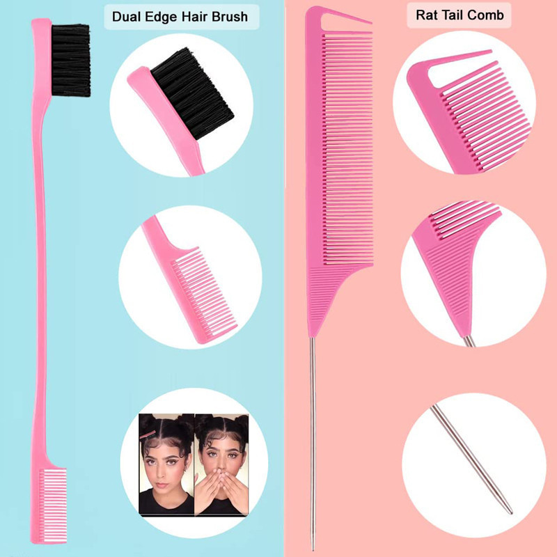 3/10pcs Hair Styling Comb Set Teasing Hair Brush Triple Teasing Comb ...