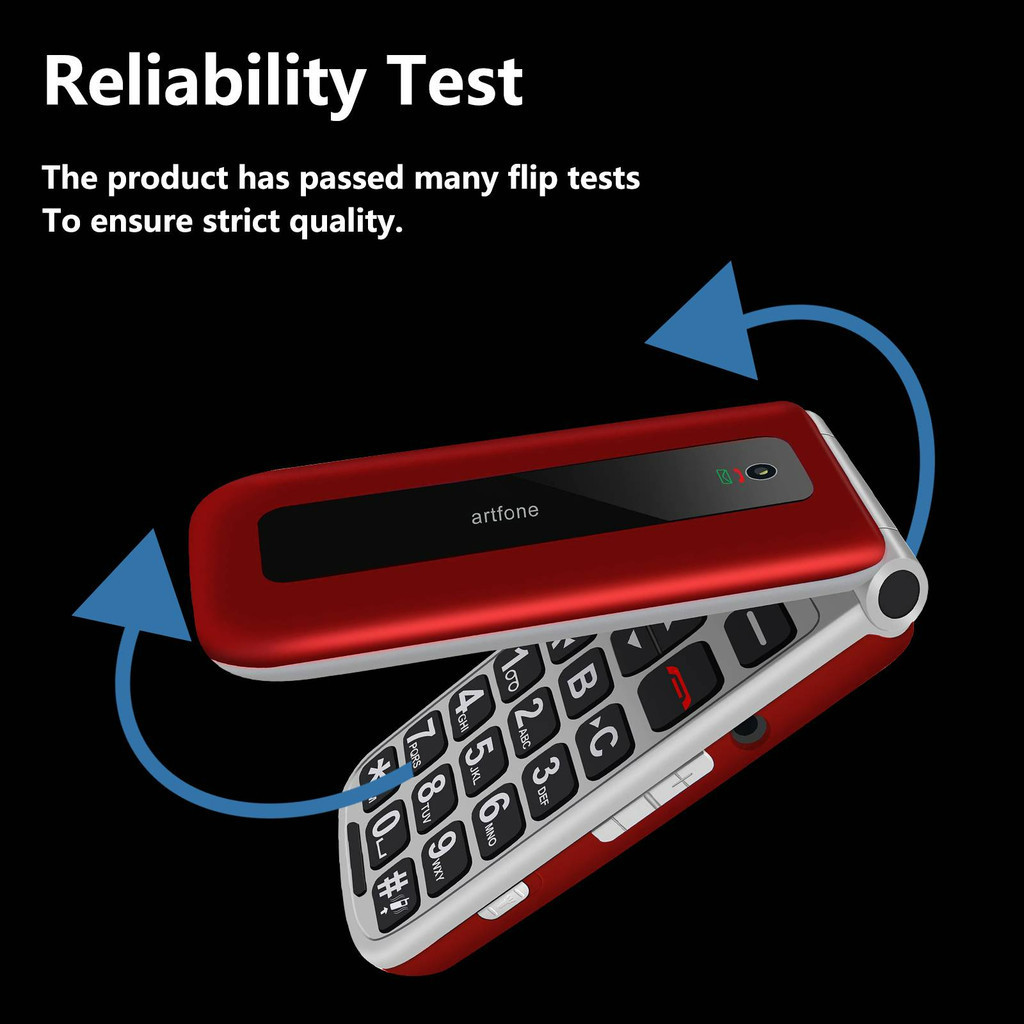 Artfone F20 Big Button Senior Flip Mobile Phone For Elderly Unlocked Celulares Single Sim ...