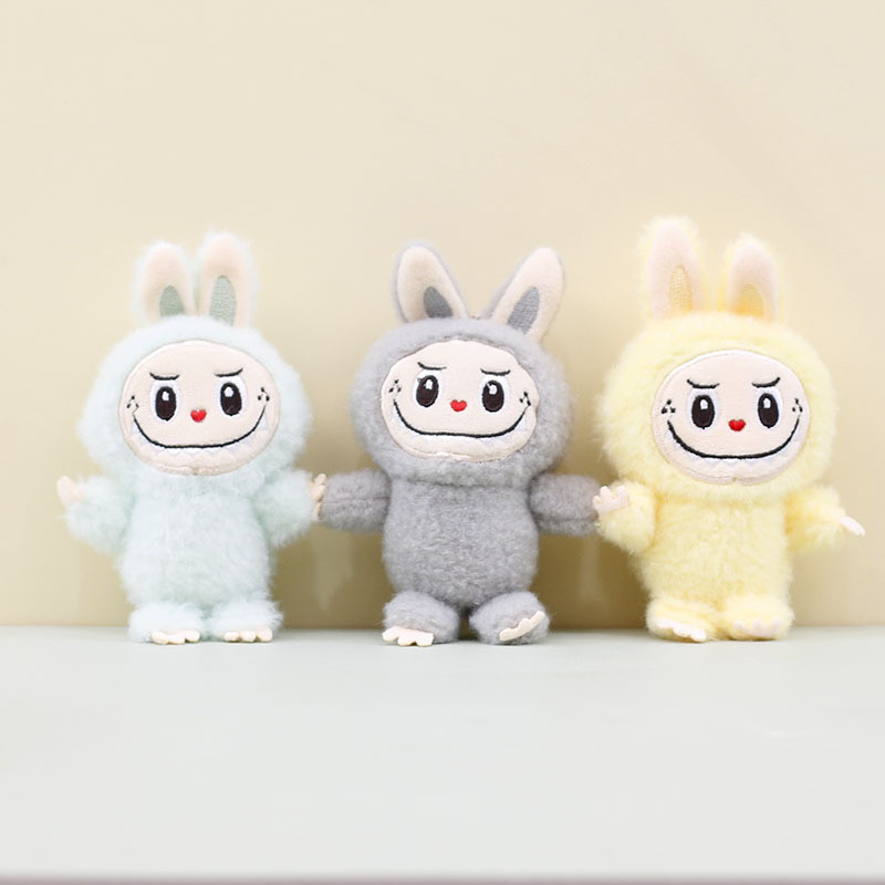 Rabbit Colorful Labubu Plush Keychain Cute And Soft Bunny Bag Charm ...