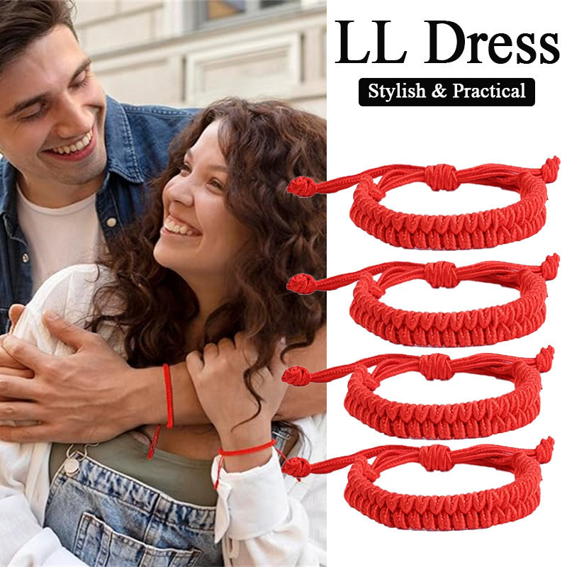 Lucky Red Thread Bracelet - Tibetan Buddhist Adjustable Handwoven Red ...