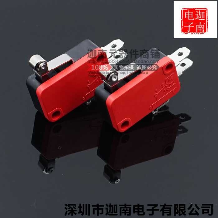 Micro switch KW9-155-1C25 pivot metal roller short handle red and black ...