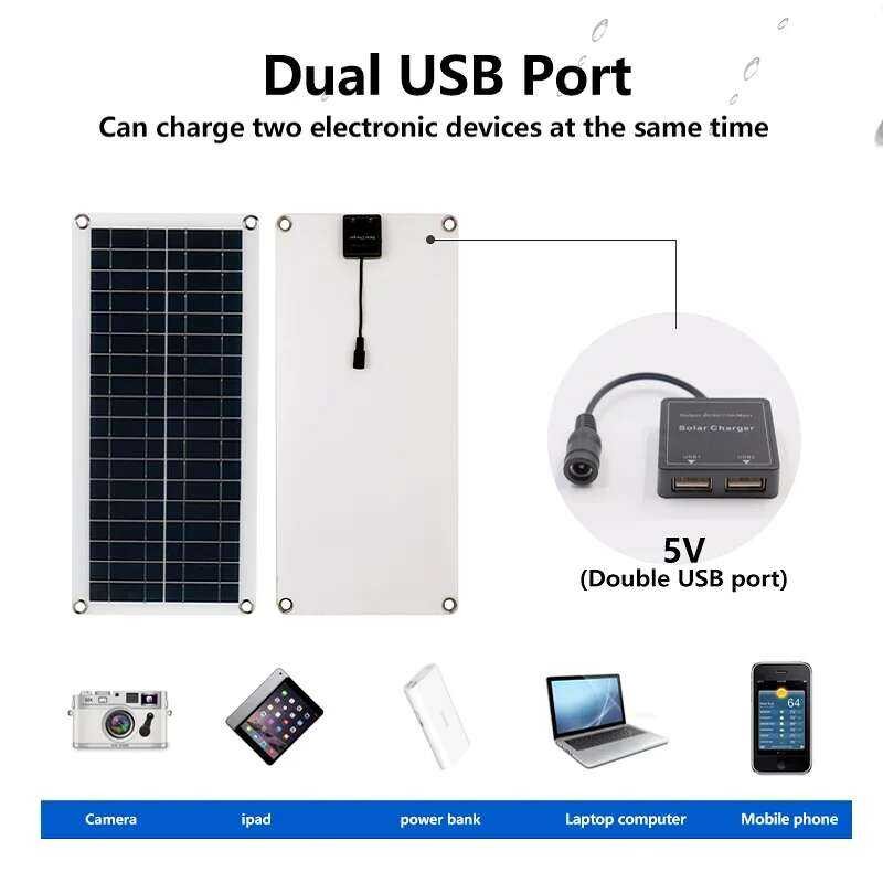 Solar 20W-1000W Panel 12V Solar Cell 100A Controller Solar Panels for ...