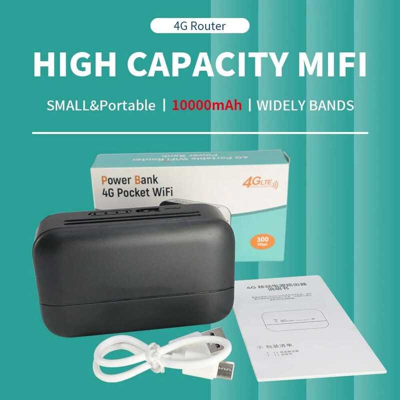 4G OPTFOCUS LTE 10000mAh Battery MIFI Pocket Wifi Hotspot Type C 4G ...