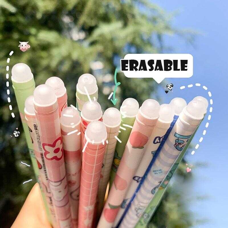 Ballpoint Cute Friction Pen With Magic Eraser 0.5 Mm Blue Erasable ...