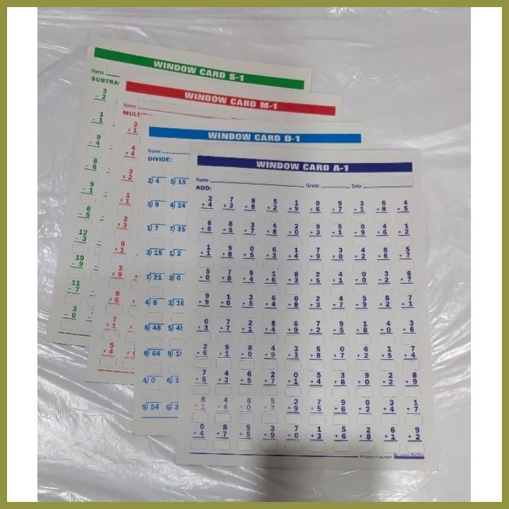 § ๑ Window Card set sold per 5 sets ( A1, S1, M1, D1) (A2,S2,M2,D2)(A3 ...